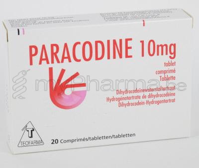 Pharmacie Dansaert 1000 Bruxelles : Home > PARACODINE 10 MG 20 COMP