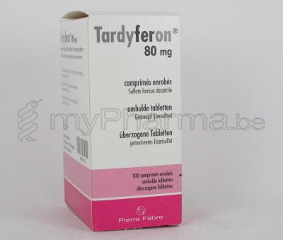 Apotheek Dansaert 1000 Brussel : Home > TARDYFERON 80 MG 100 TABL
