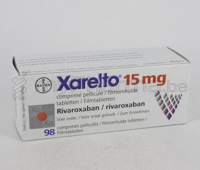 Apotheek Dansaert 1000 Brussel : Home > XARELTO 15 MG 98 TABL