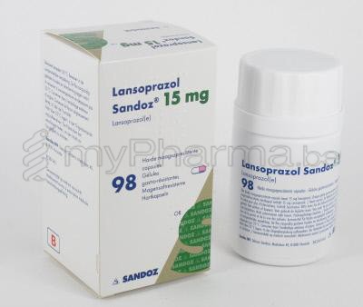 Apotheek Dansaert 1000 Brussel : Home > LANSOPRAZOL SANDOZ 15 MG 98 CAPS